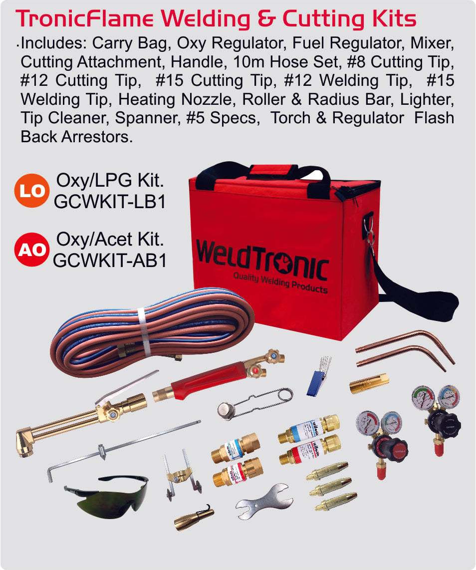 Weldtronic Tronicflame Oxygen Lpg Gas Cutting Brazing Kit With Fba s Eastern Welding Supplies VIC