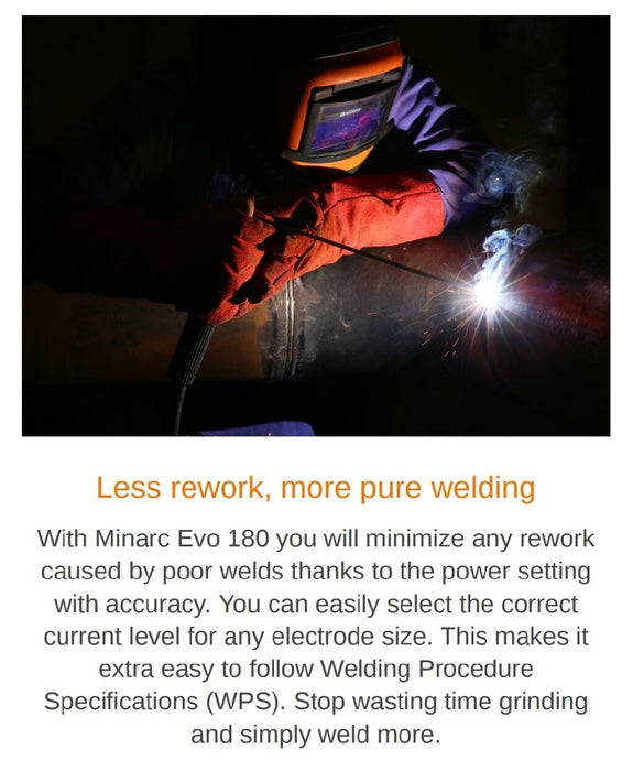 Kemppi Minarc Evo 180 Mma Arc Welder / Stick Welder Vrd Package 240v 1 ...