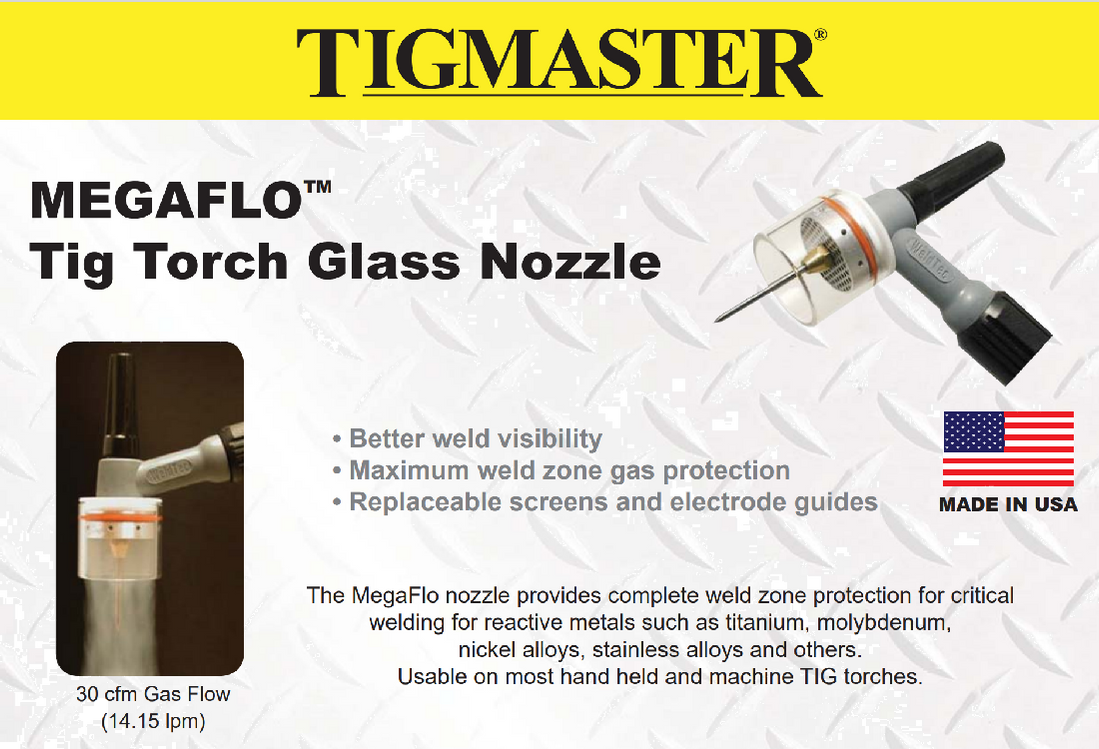 Tigmaster Weldtec Megaflo Tig Welding Clear Glass Nozzle Kit Suit 9/20 ...